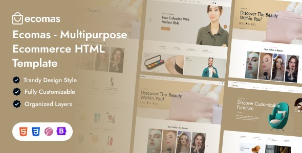 Ecomas - Multipurpose ecommerce HTML template | Graphicfort